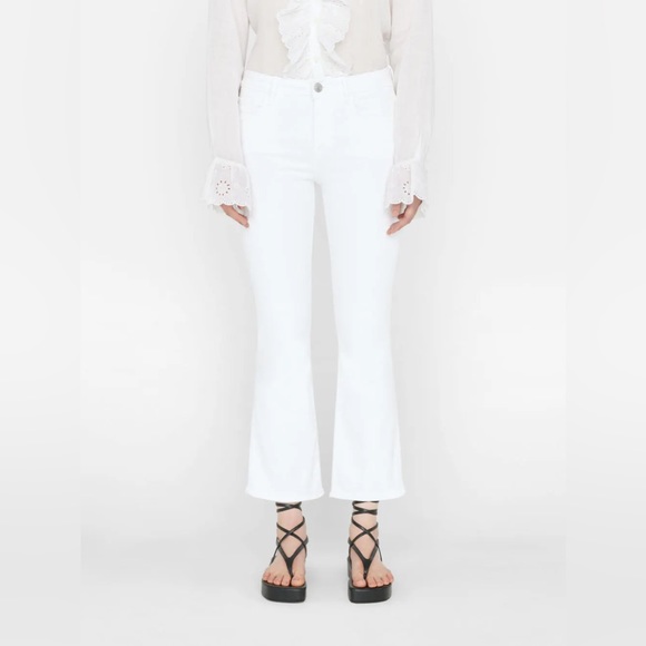 Frame Denim | Jeans | Frame Denim White Le Crop Mini Boot Jean Size 26 ...